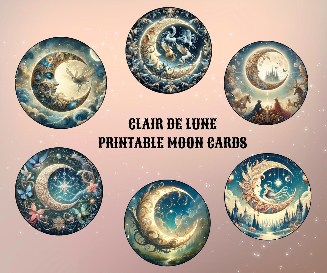 Printable Moon Cards Lunar Wisdom for Intuitive Illumination Digital ...