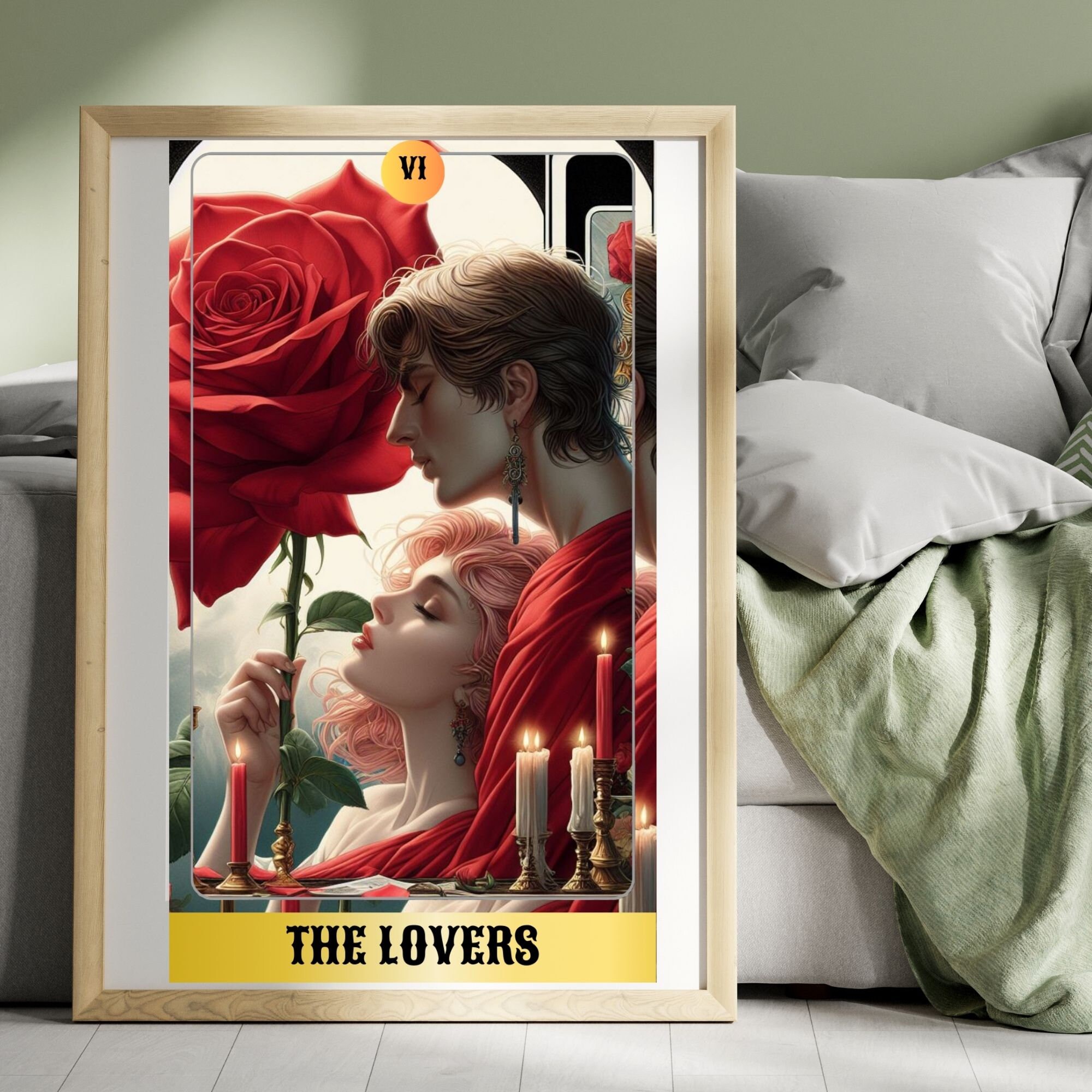 78 Tarot Cards Deck, Red Rose Tarot Cards, Printable Oracle Deck ...