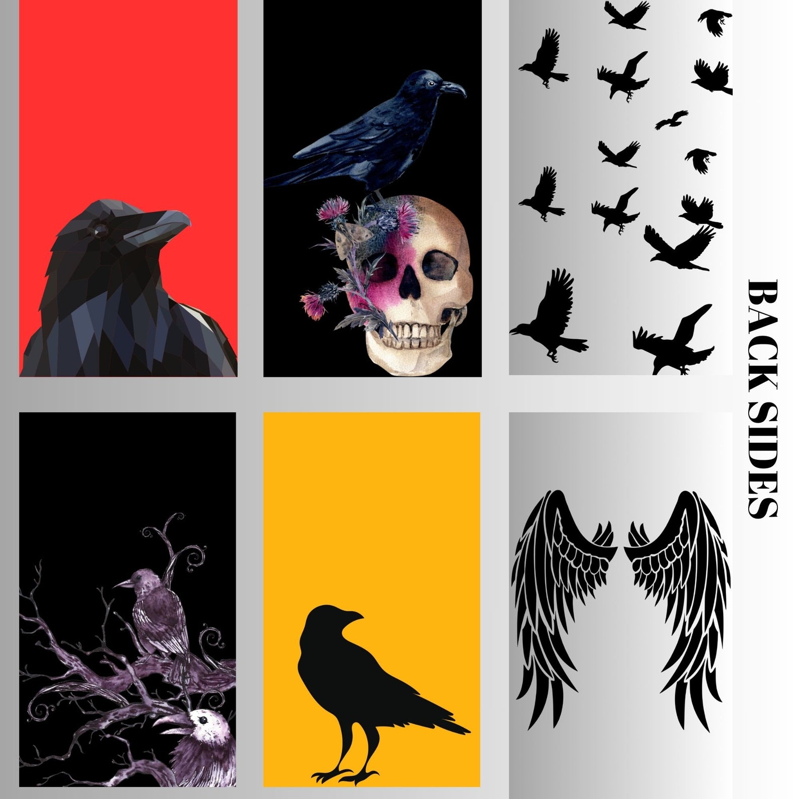 78 Raven Tarot Cards: Mystical Spiritual Deck (digital Download) - Etsy