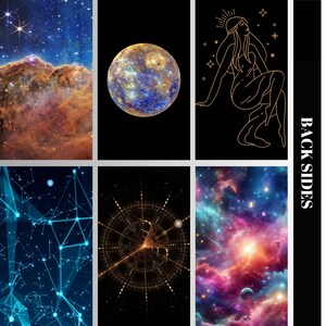 78 Tarot Cards Deck, Cosmic Theme Tarot Cards, Printable Tarot Deck ...