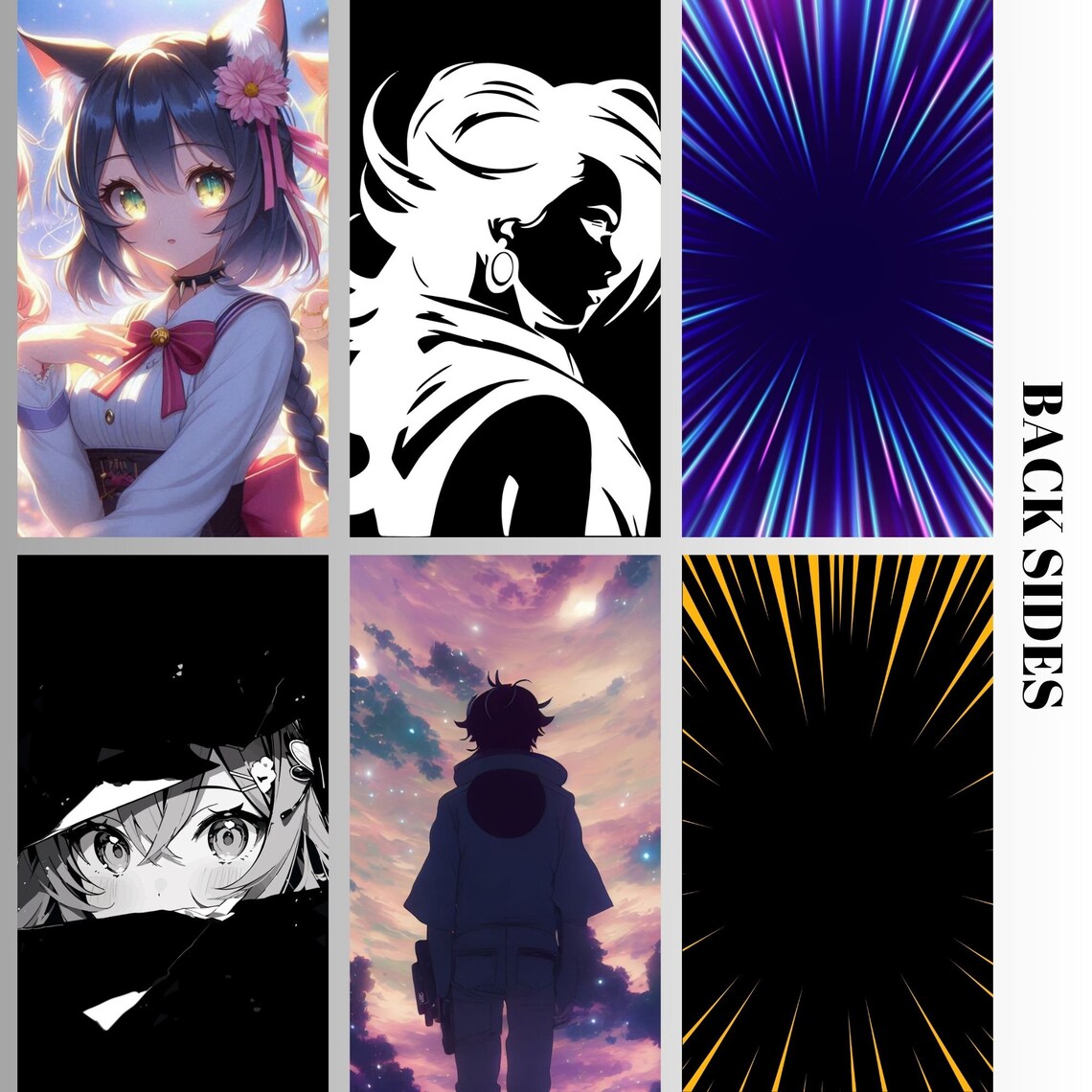 78 Tarot Cards Deck, Printable 78 Anime Cat Tarot Cards Cute Feline ...