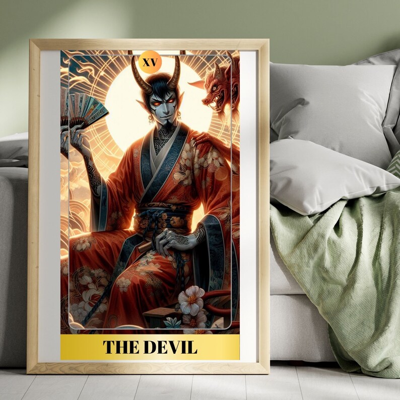 78 Tarot Cards Deck, Japanese Theme 78 Tarot Cards, Printable Oracle Deck, Digital Tarot Deck ...