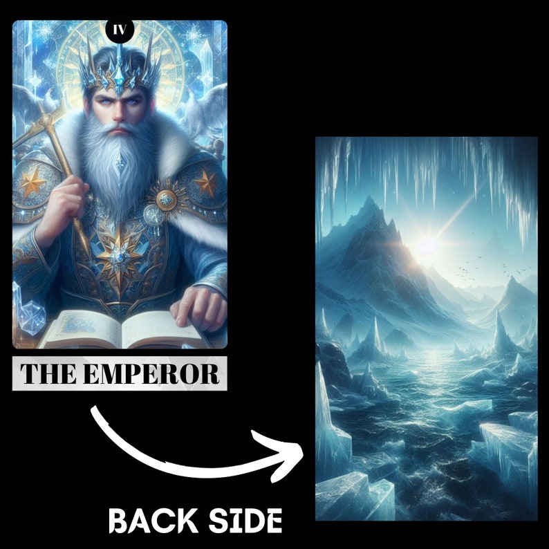 78 Tarot Cards Deck, Ice Theme 78 Tarot Cards, Printable Oracle Deck ...