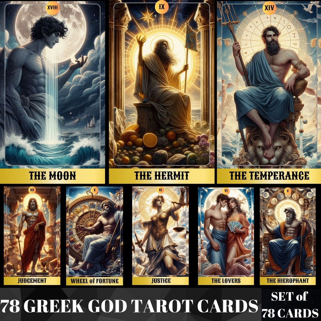 78 Greek God Tarot Cards: Printable Oracle Deck (PNG) - Etsy