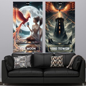 Phoenix Tarot Deck: 78 Printable Cards (PNG Format) - Etsy