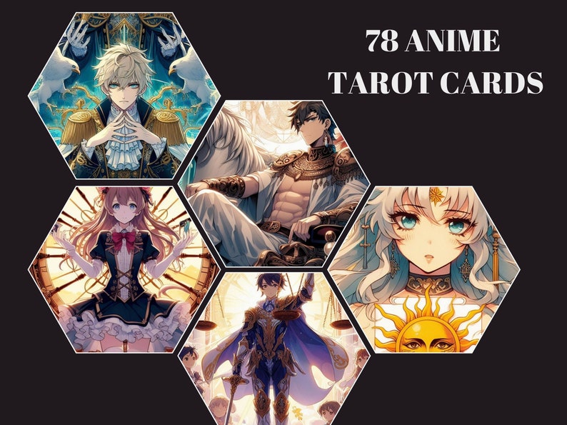 78 Anime Tarot Cards Deck: Printable Manga Oracle (digital Download) - Etsy