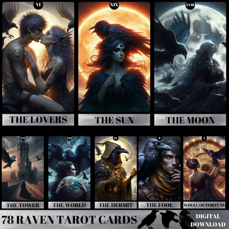 Raven Oracle Deck - Etsy