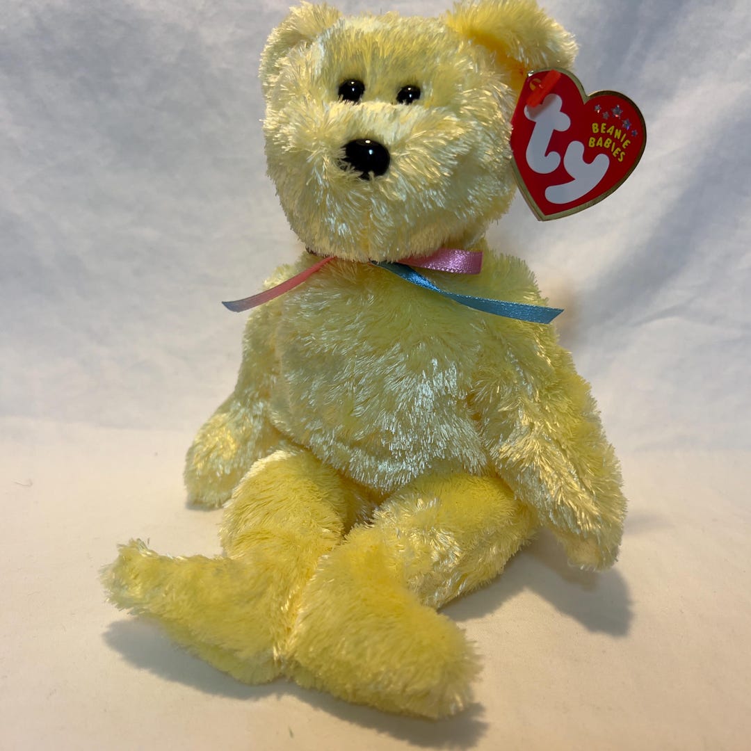 TY Beanie Baby - SHERBET the Bear (yellow Version) Nostalgic Ty Stuffed ...