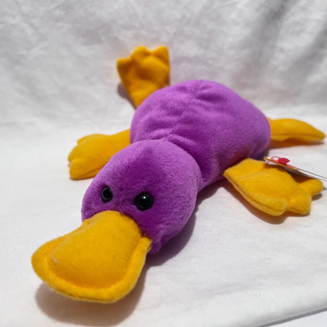 Ty Beanie Baby PATTI the Platypus 1993 Vintage Stuffed Plush Animal Toy ...