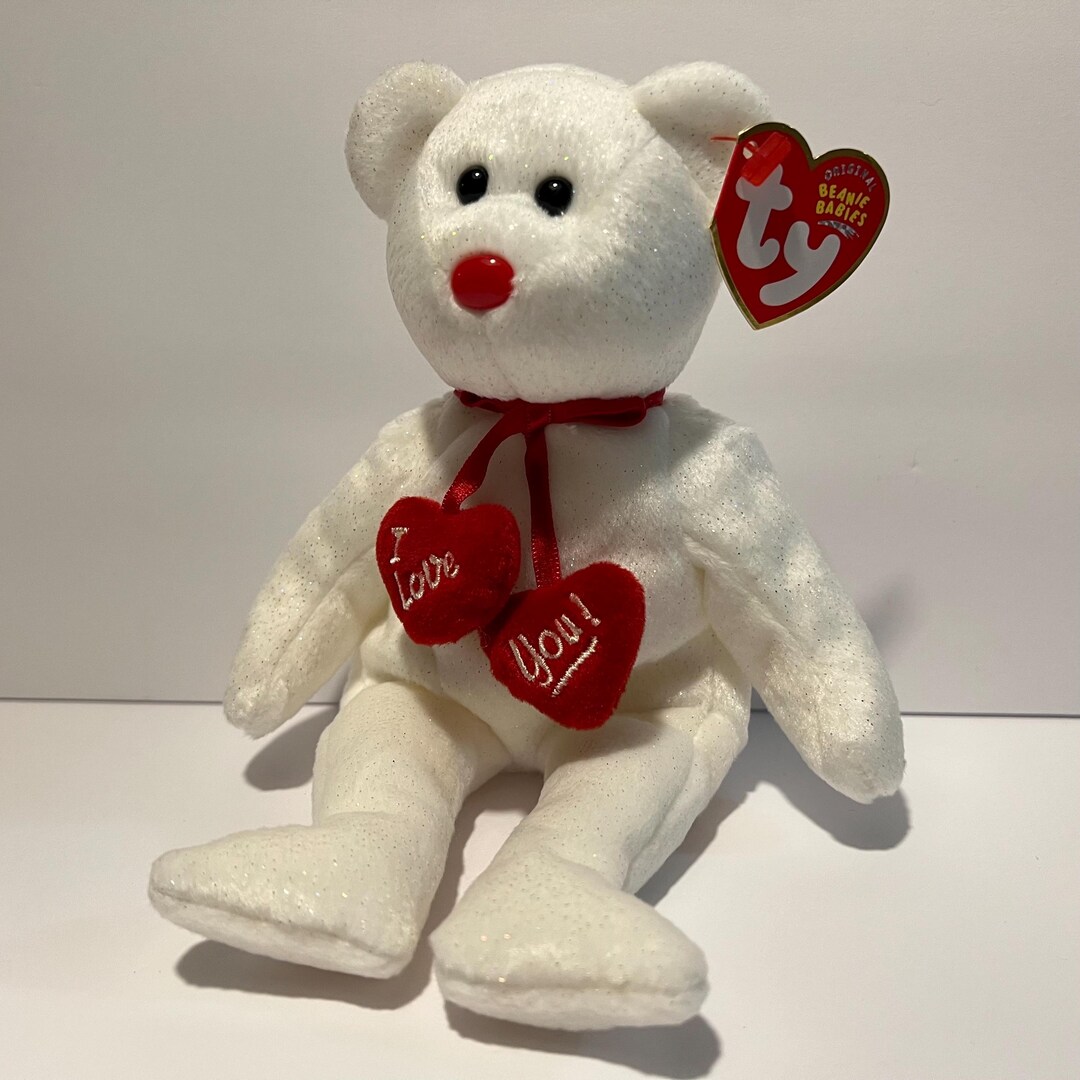 TY Beanie Baby - TRULY the Valentine Bear (9") Plush Toy - New With ...