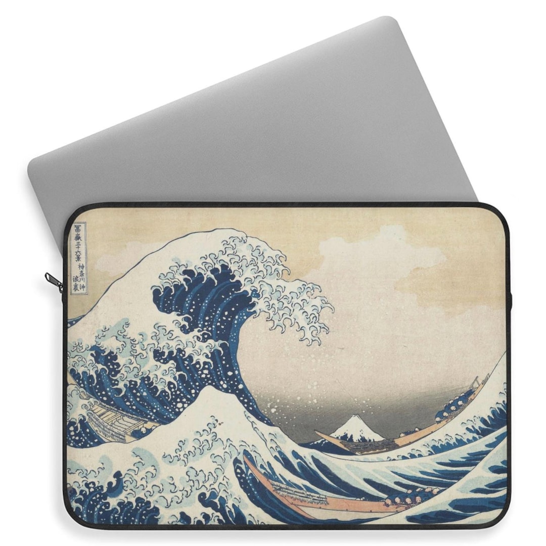 Great Wave Laptop Sleeve, Japanese Art Tablet Sleeve Padded Computer ...
