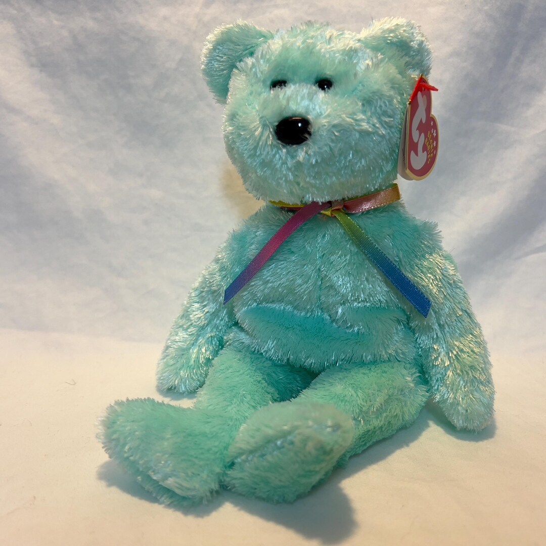 TY Beanie Baby SHERBET the Bear (aqua Version) Nostalgic Ty Stuffed ...