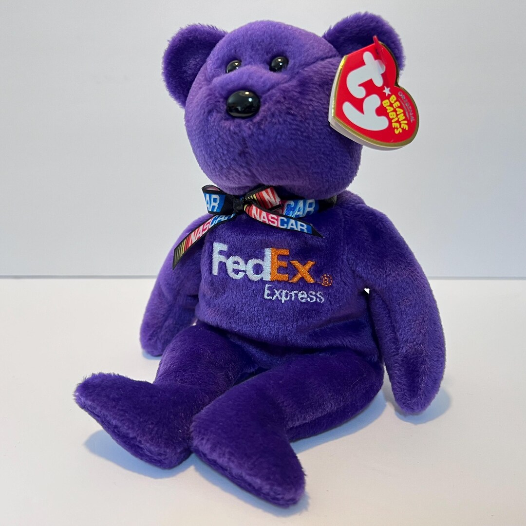 Ty Beanie Baby DENNY HAMLIN #11 Nascar Bear Fedex Vintage NASCAR ...