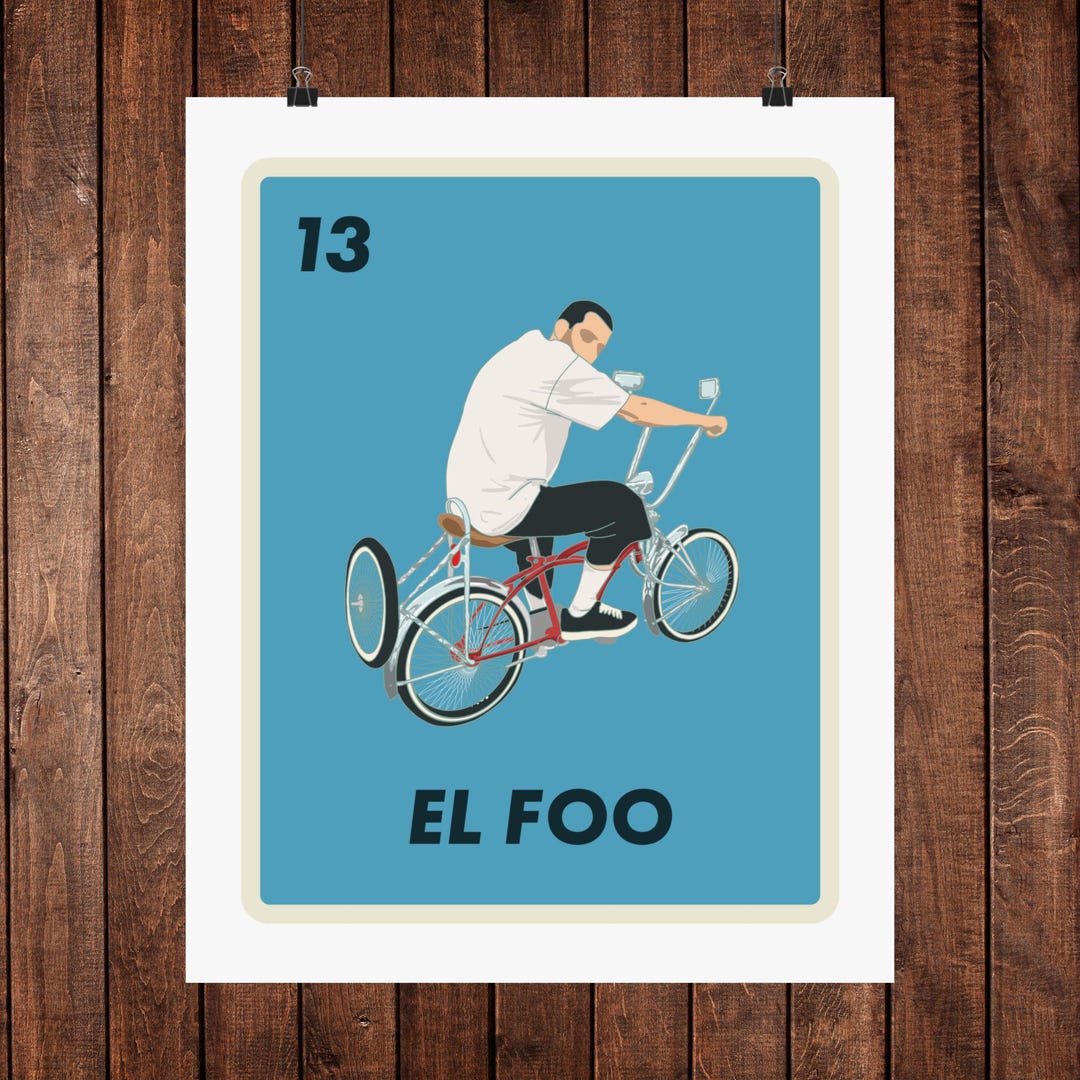 Mexican Loteria Poster El Foo Poster Chicano Art Latino Art Mexican ...