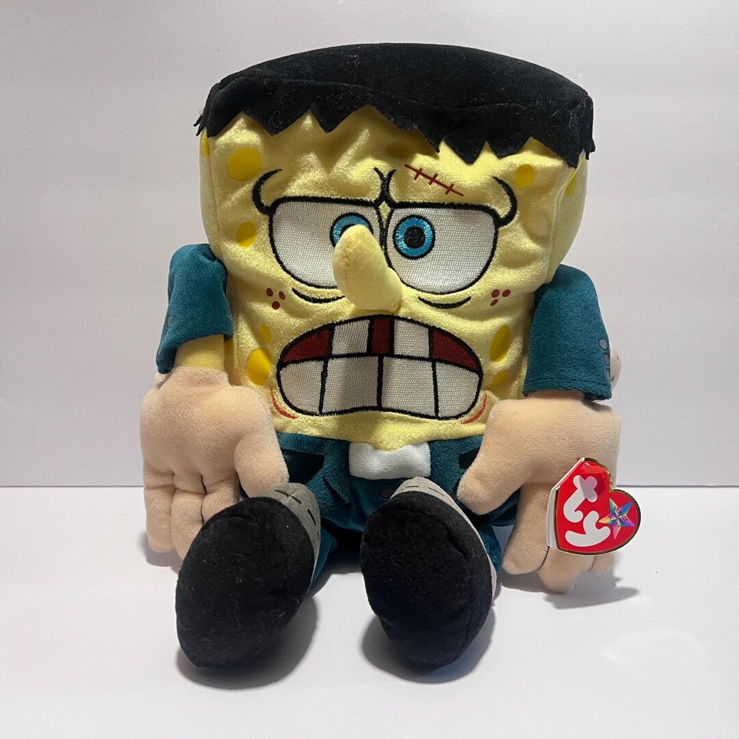 Ty Beanie Buddy SPONGEBOB Frankenstein Vintage Ty Halloween Plush Toy ...
