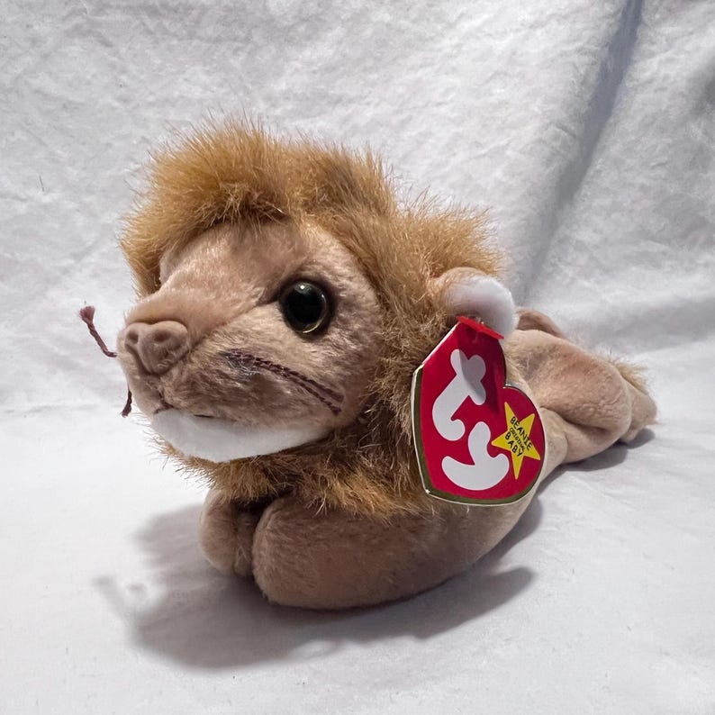 TY Beanie Baby ROARY the Lion Vintage Ty Stuffed Animal Toy Nostalgic ...