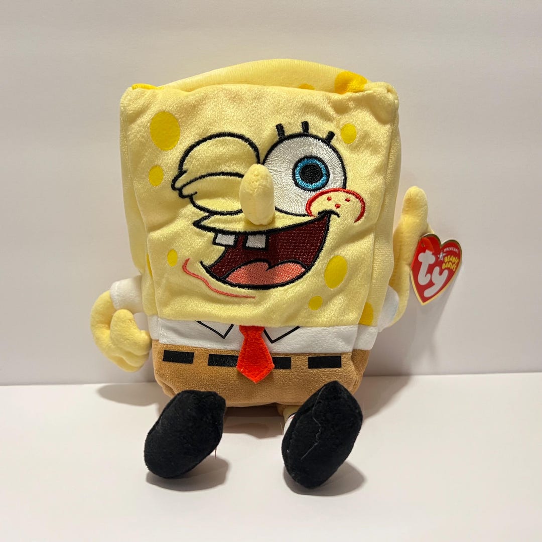 TY Beanie Baby - Spongebob Squarepants (winking Eye & Thumbs Up) (8.5 ...