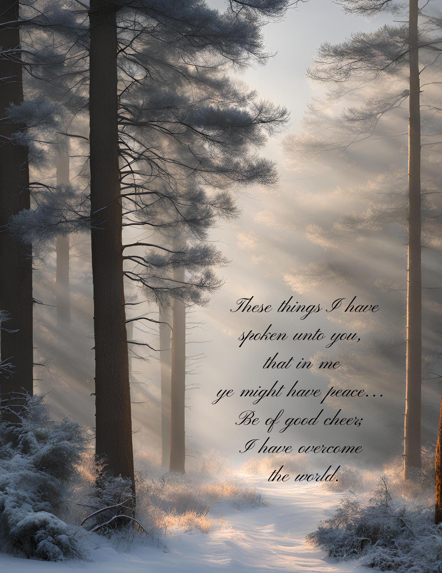 Digital Download Winter Wall Art Bible Verses Peace - Etsy