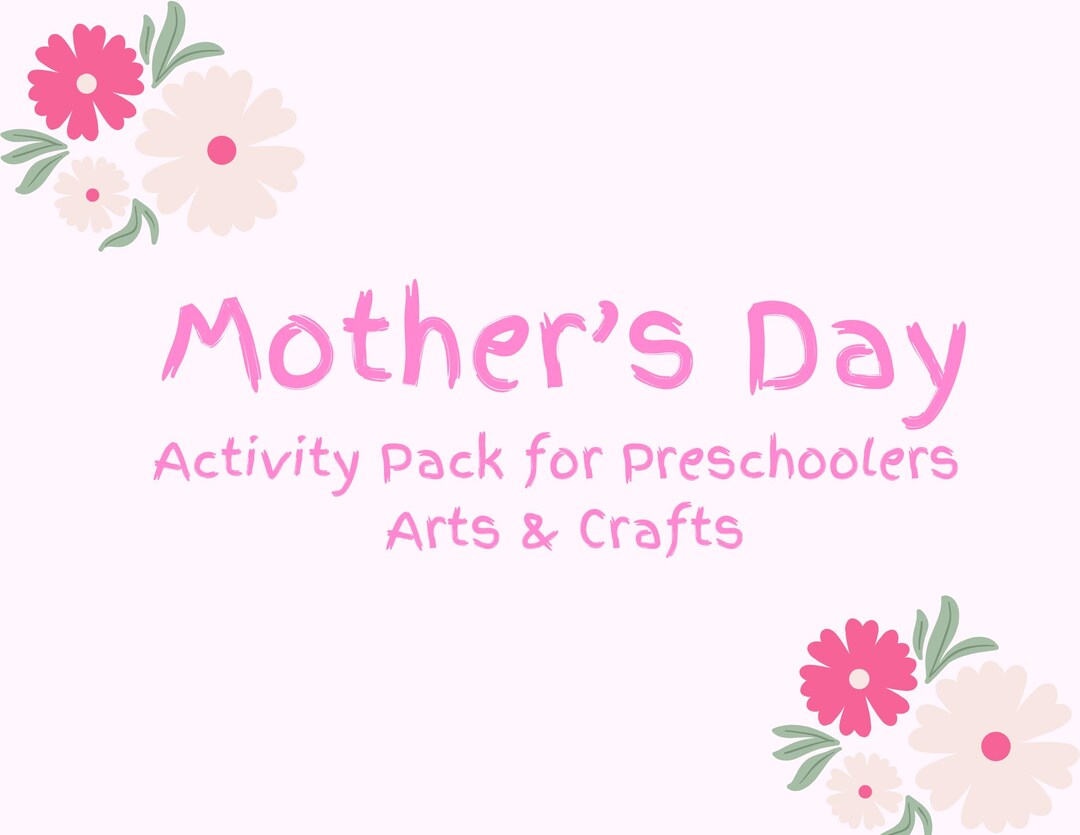 Mothers Day Activity Pack for Kids | Printable Crafts, Worksheets ...
