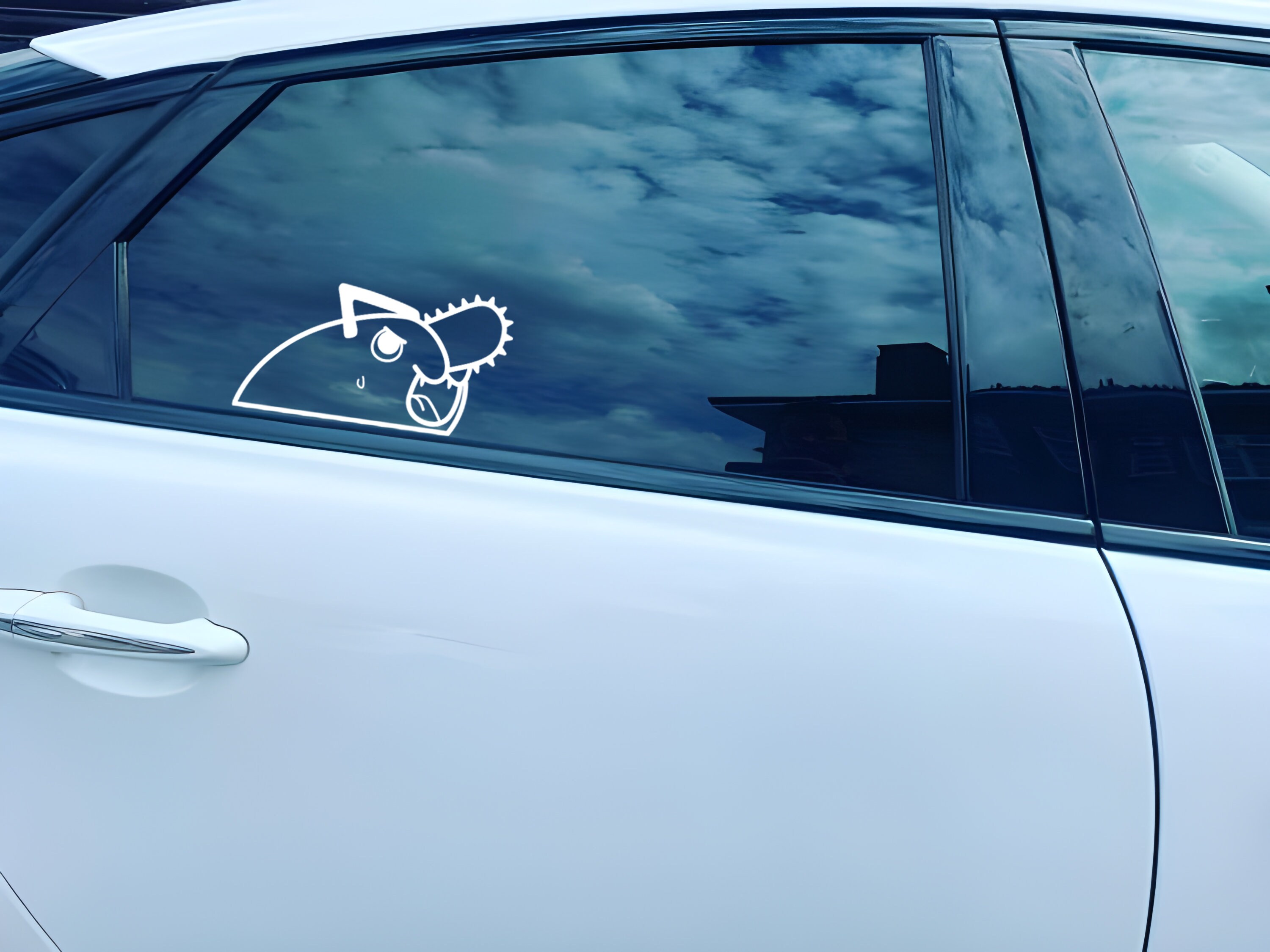 Chainsaw Dog Decal Anime Car Window Stickers - Etsy