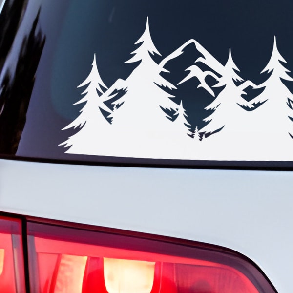 Mountain Car Decal - Etsy