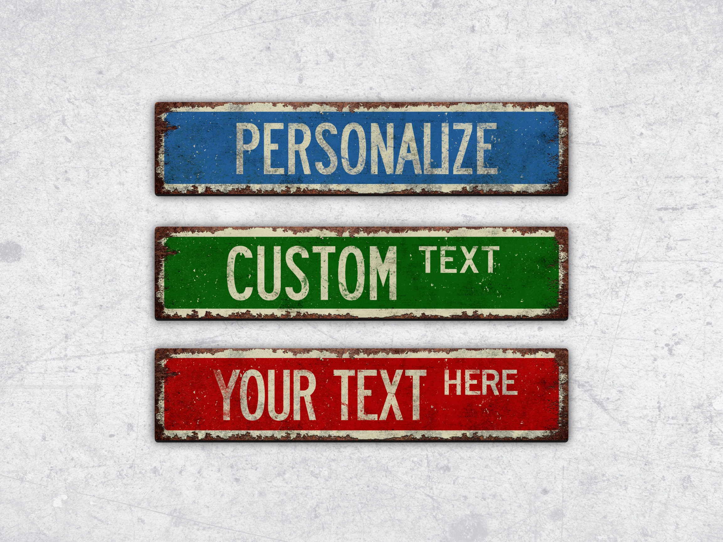 Rusted Custom Street Sign Custom Metal Sign Personalized Street Sign ...