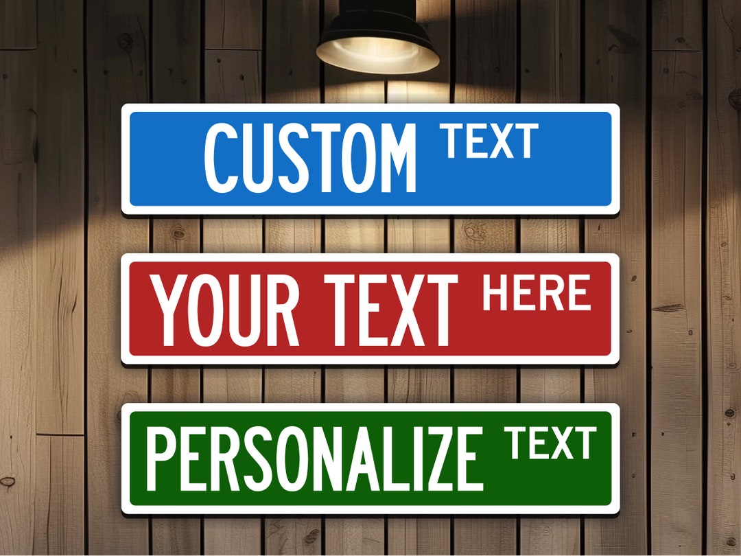 Custom Street Sign | Custom Metal Sign | Personalized Street Sign ...