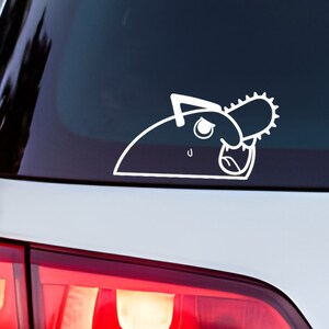 Chainsaw Dog Decal Anime Car Window Stickers - Etsy