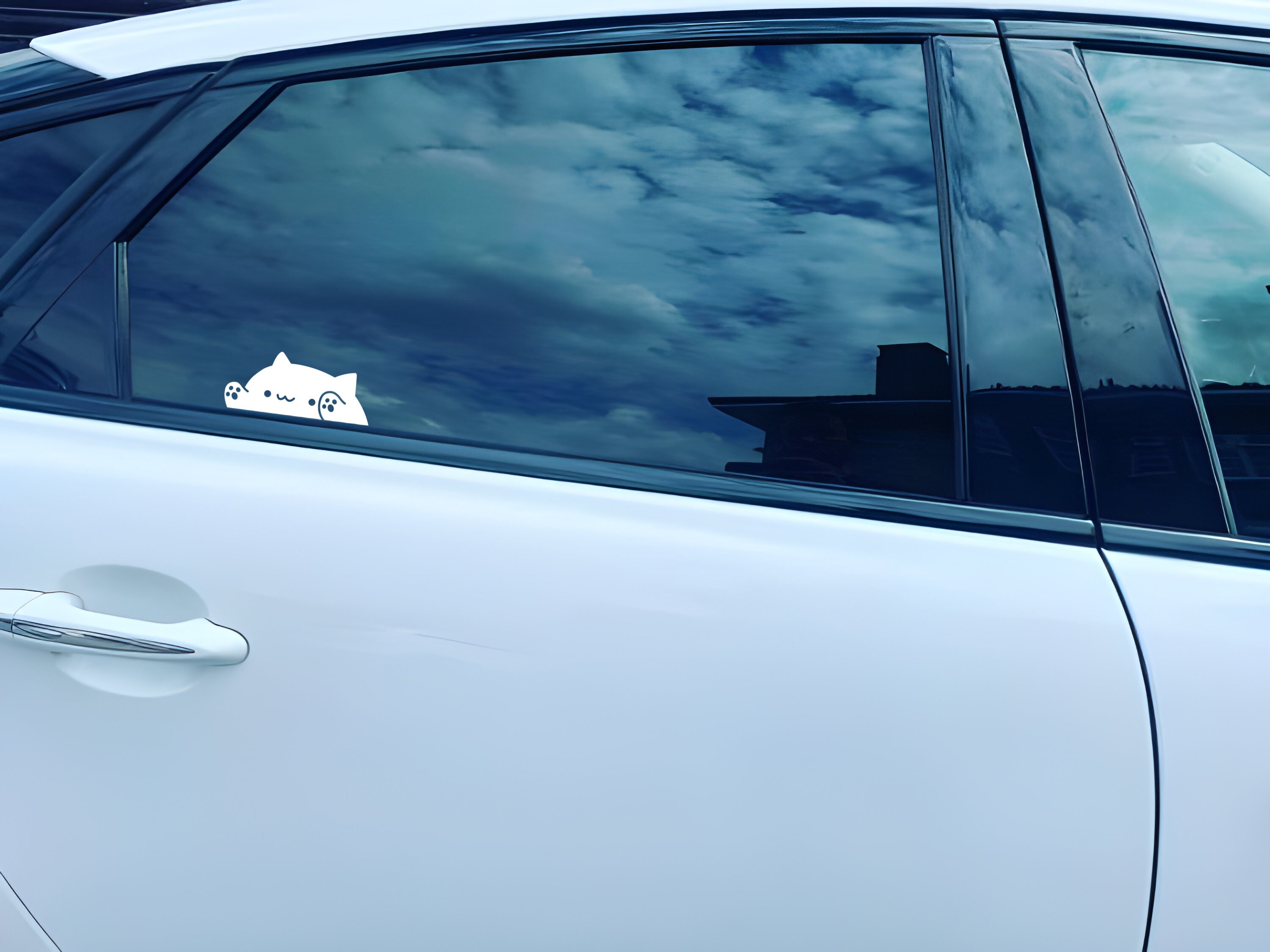 Bongo Cat Sticker Peeking Cat Car Window Stickers - Etsy