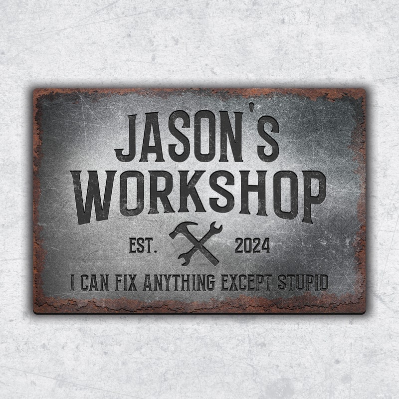 Rusty Garage Signs - Etsy