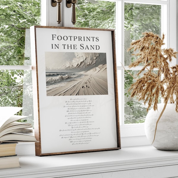 Footprints Prayer - Etsy