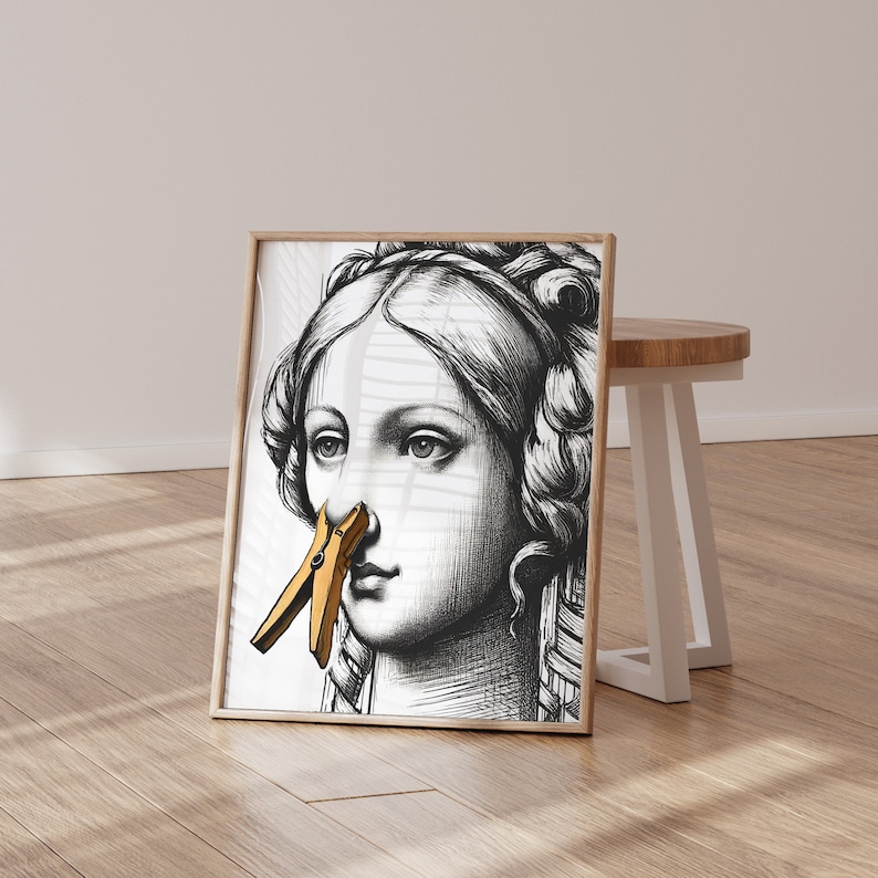 Funny Renaissance Woman Bathroom Art Print Sign, Toilet Humor Decor ...