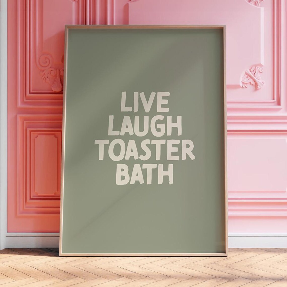 Funny Bathroom Wall Art, Live Laugh Toaster Bath Print (UNFRAMED) - Etsy