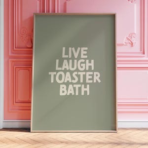 Lime Cream Green Bathroom Print Retro Vintage Wall Art Funny Slogan ...