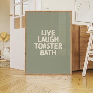 Lime Cream Green Bathroom Print Retro Vintage Wall Art Funny Slogan ...