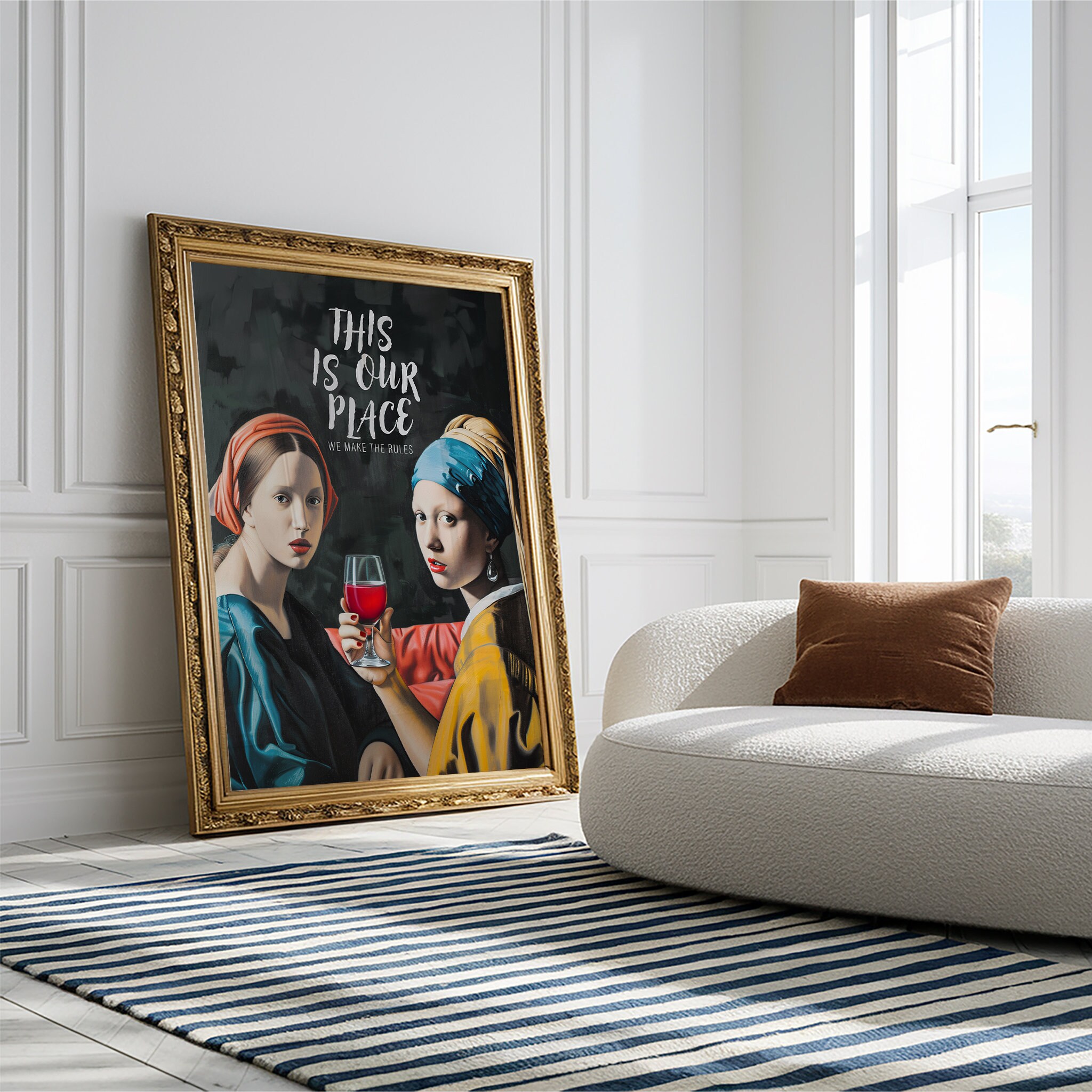 Swifty Art Print | Girl With Pearl, Red Wine (UNFRAMED) Cool Poster ...