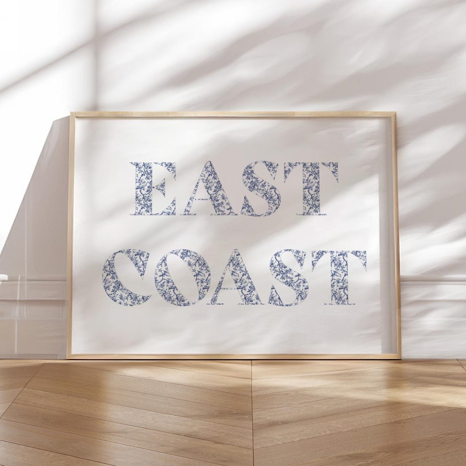 Coastal Print Set of 4 Coastal Decor Oyster Shells Beach Dorm Room ...