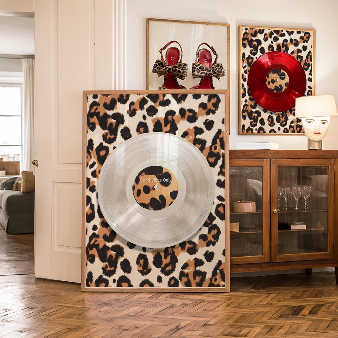 Red Leopard Wall Art Physical Posters Prints Tiger Lucky 8 Balls ...