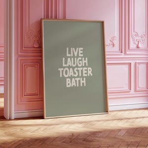 Lime Cream Green Bathroom Print Retro Vintage Wall Art Funny Slogan ...