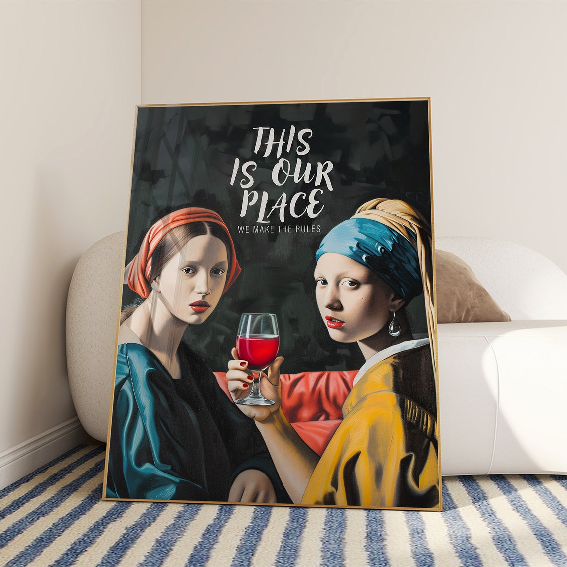 Swifty Art Print | Girl With Pearl, Red Wine (UNFRAMED) Cool Poster ...