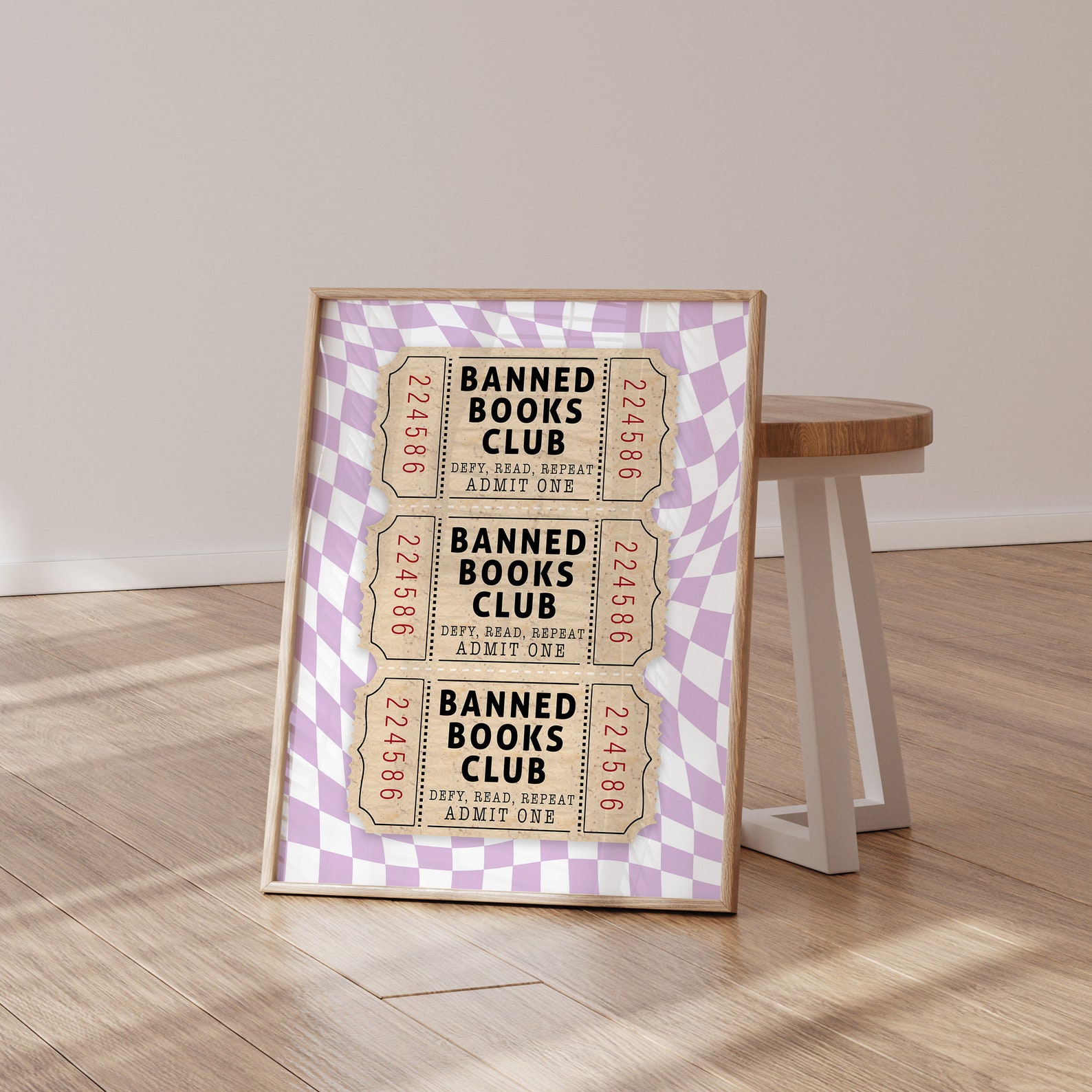 Banned Books Club Retro Admit One Ticket Printable - Modern Trippy ...