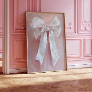 Printable Vintage Coquette Bow Pink Blush Wall Art Vintage Digital ...