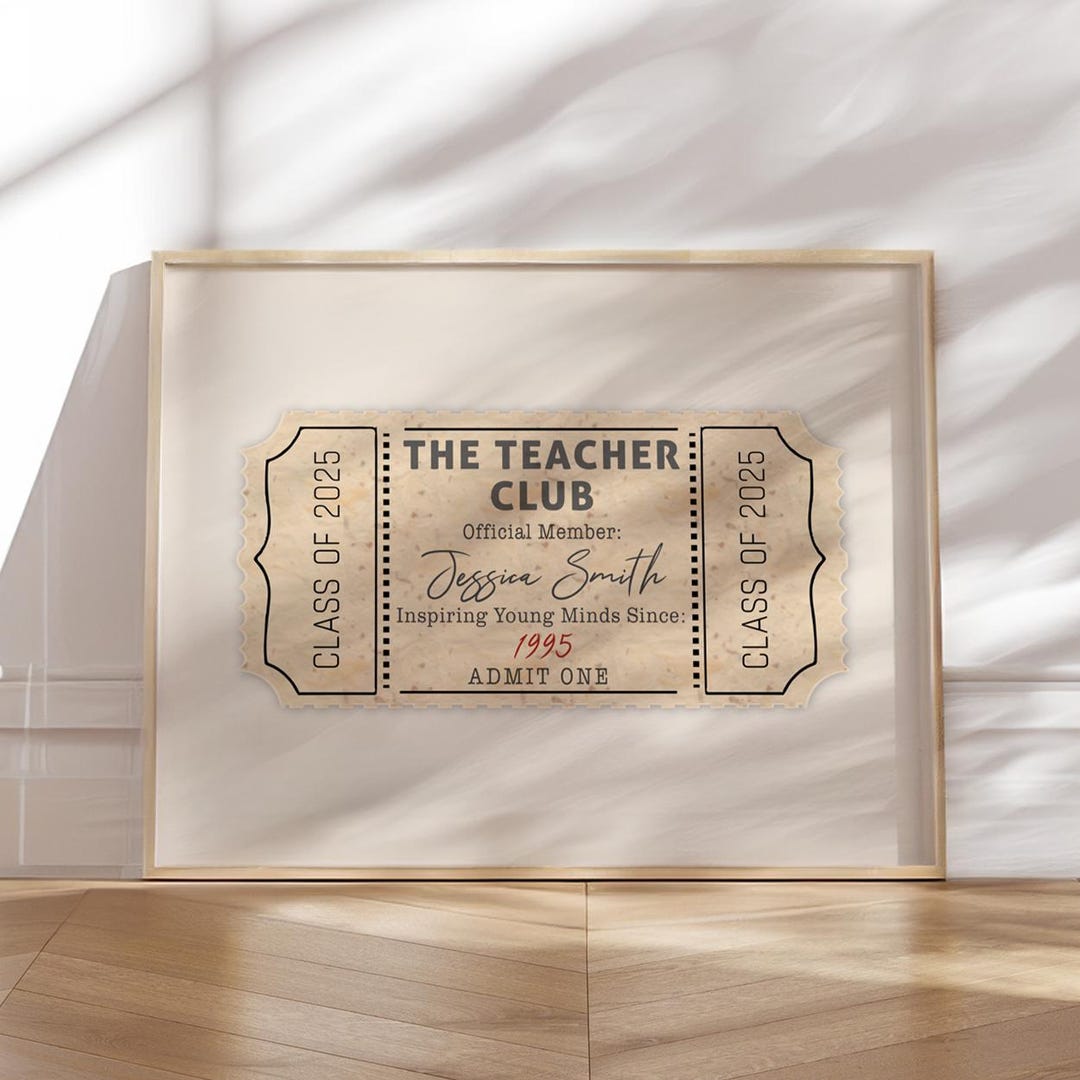Personalized Teacher Gift Custom Teacher Wall Art End of Year Teacher ...
