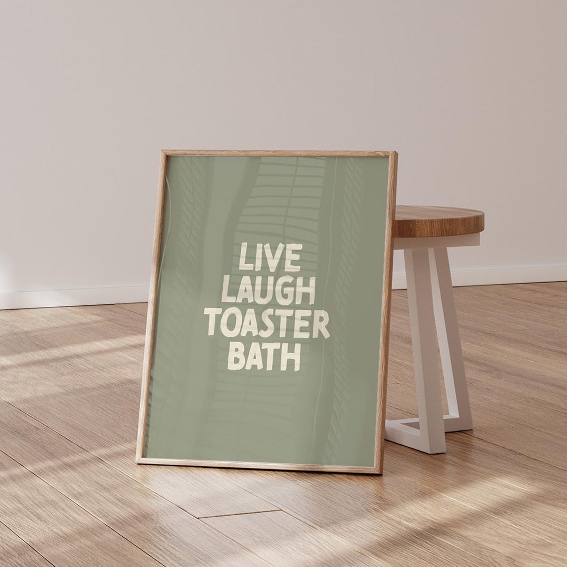 Funny Bathroom Wall Art, Live Laugh Toaster Bath Print (UNFRAMED) - Etsy