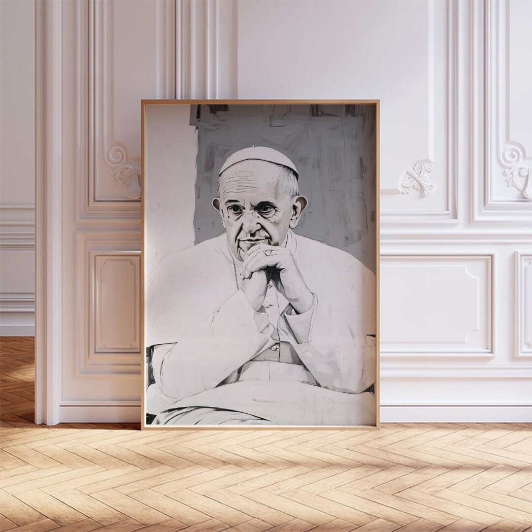 Pope Francis Poster Pope Francis Oil Painting Print Pope Francis ...