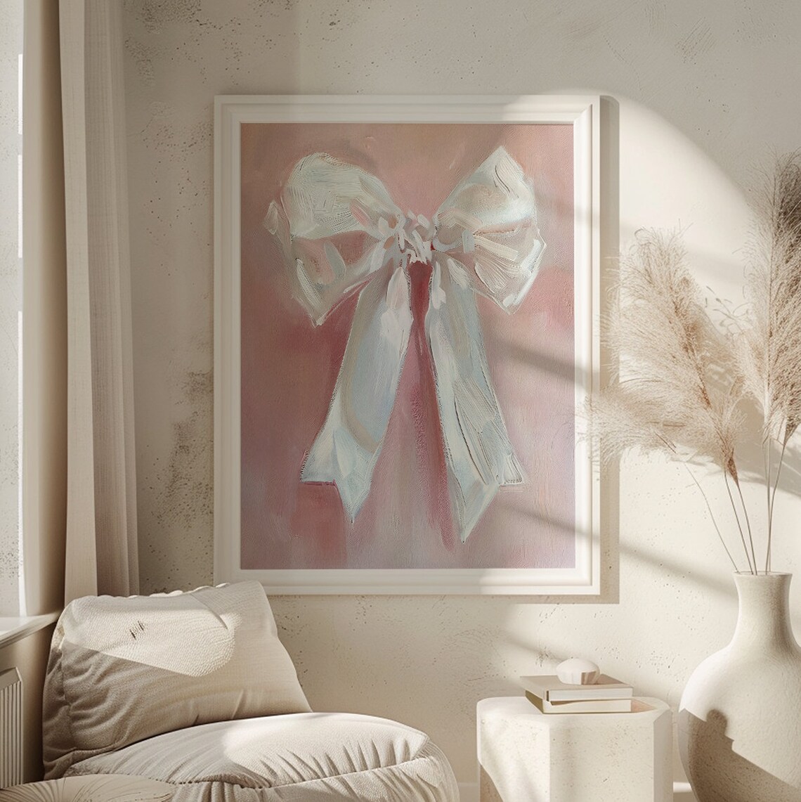 Printable Vintage Coquette Bow Pink Blush Wall Art Vintage Digital ...