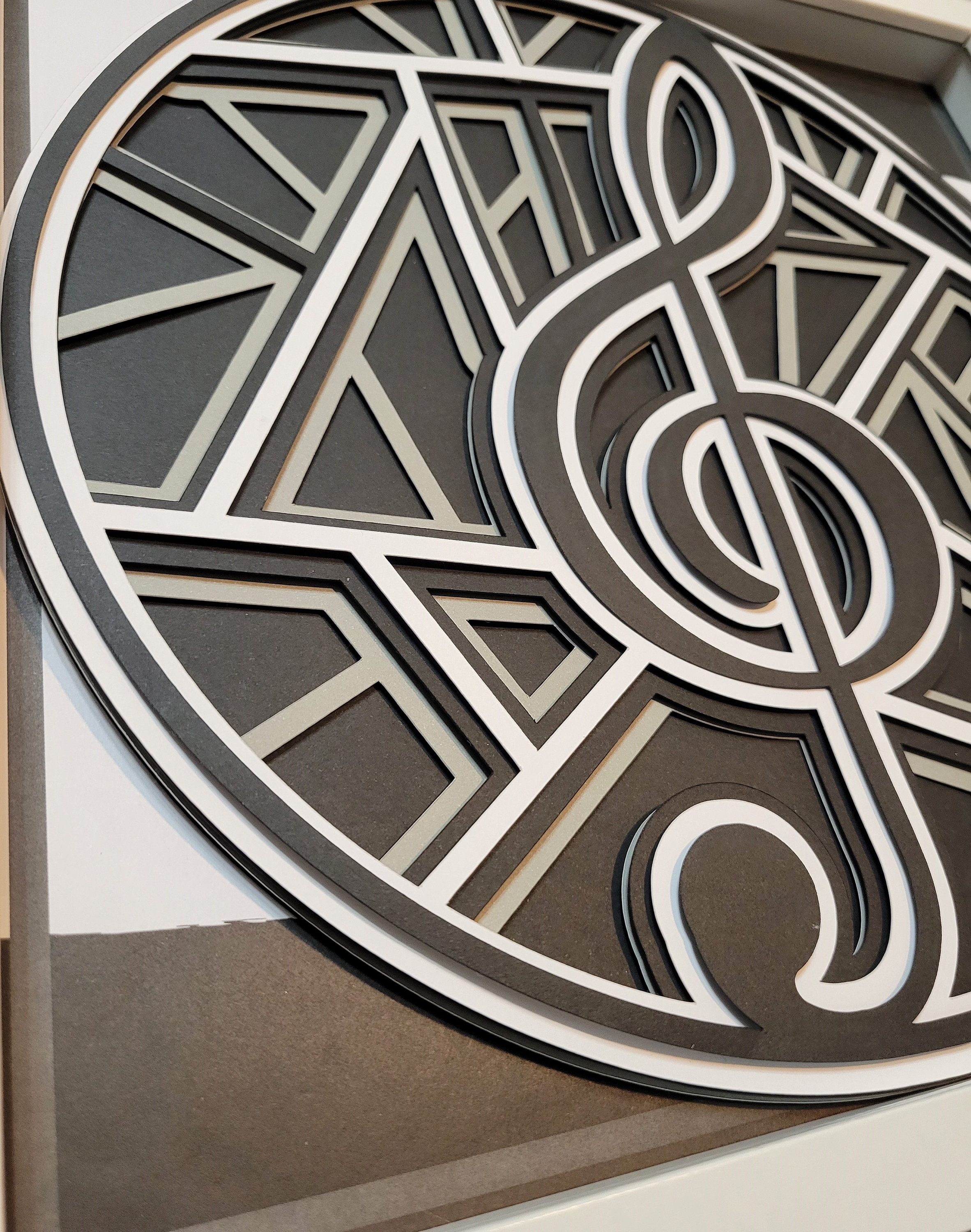 Handmade Music Note Shadow Box 3d Layered Wall Art 12x12 Framed Home ...