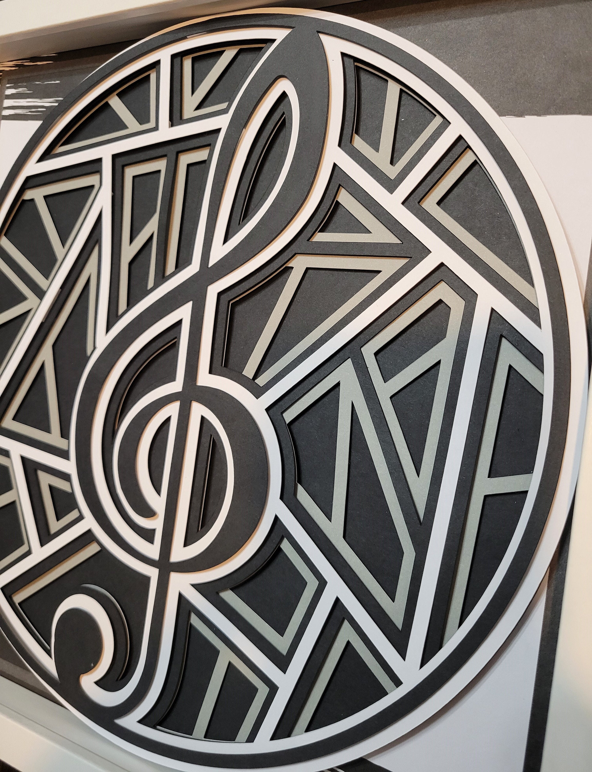 Handmade Music Note Shadow Box 3d Layered Wall Art 12x12 Framed Home ...