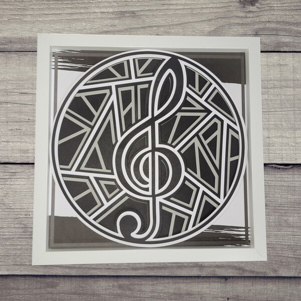 Music Note Shadow Box - Etsy