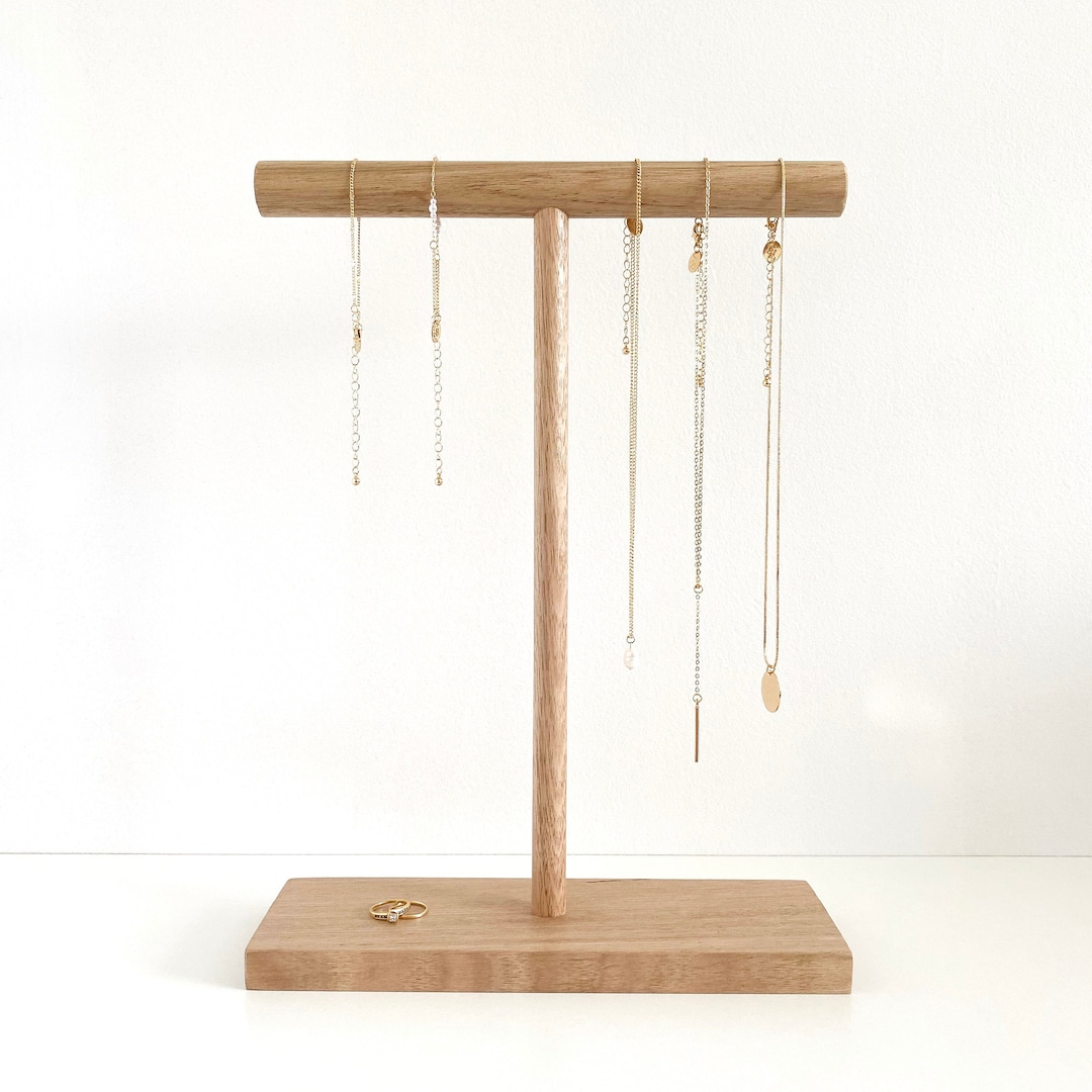 Single Jewellery Stand Wood Necklace Stand Timber Jewellery Display ...